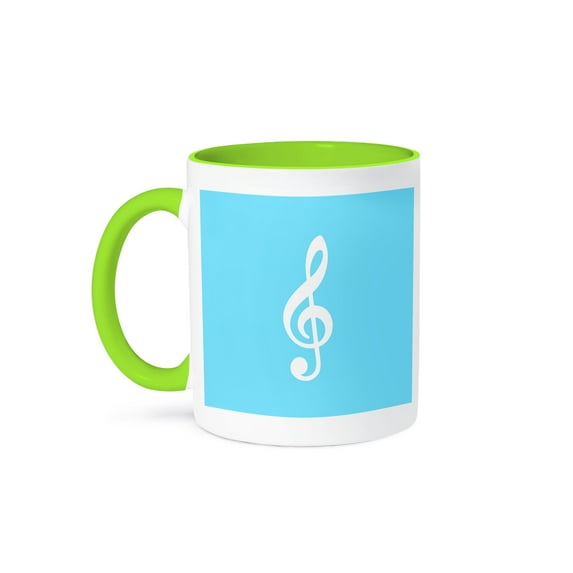 Light Blue Treble Clef Music Notation - G Clef Musical Note Musician ...