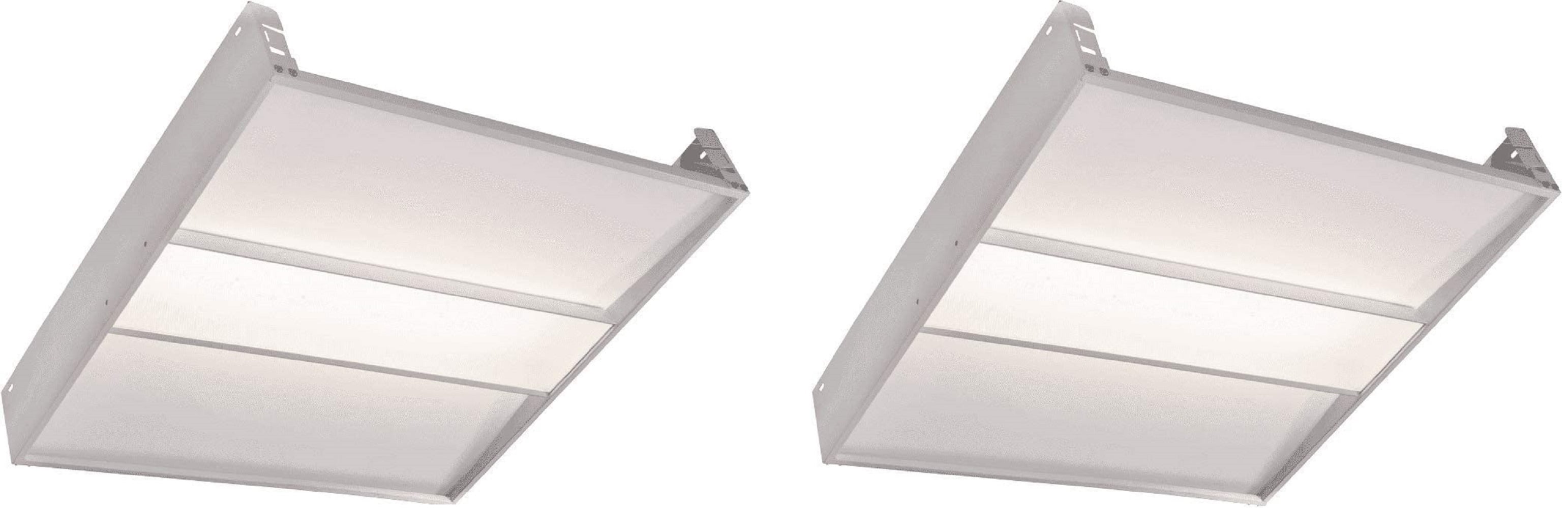 Light Blue USA 2x2 FT LED Troffer Panel Ceiling Light Fixture, Dimmable, 40W 3500K Warm White ...