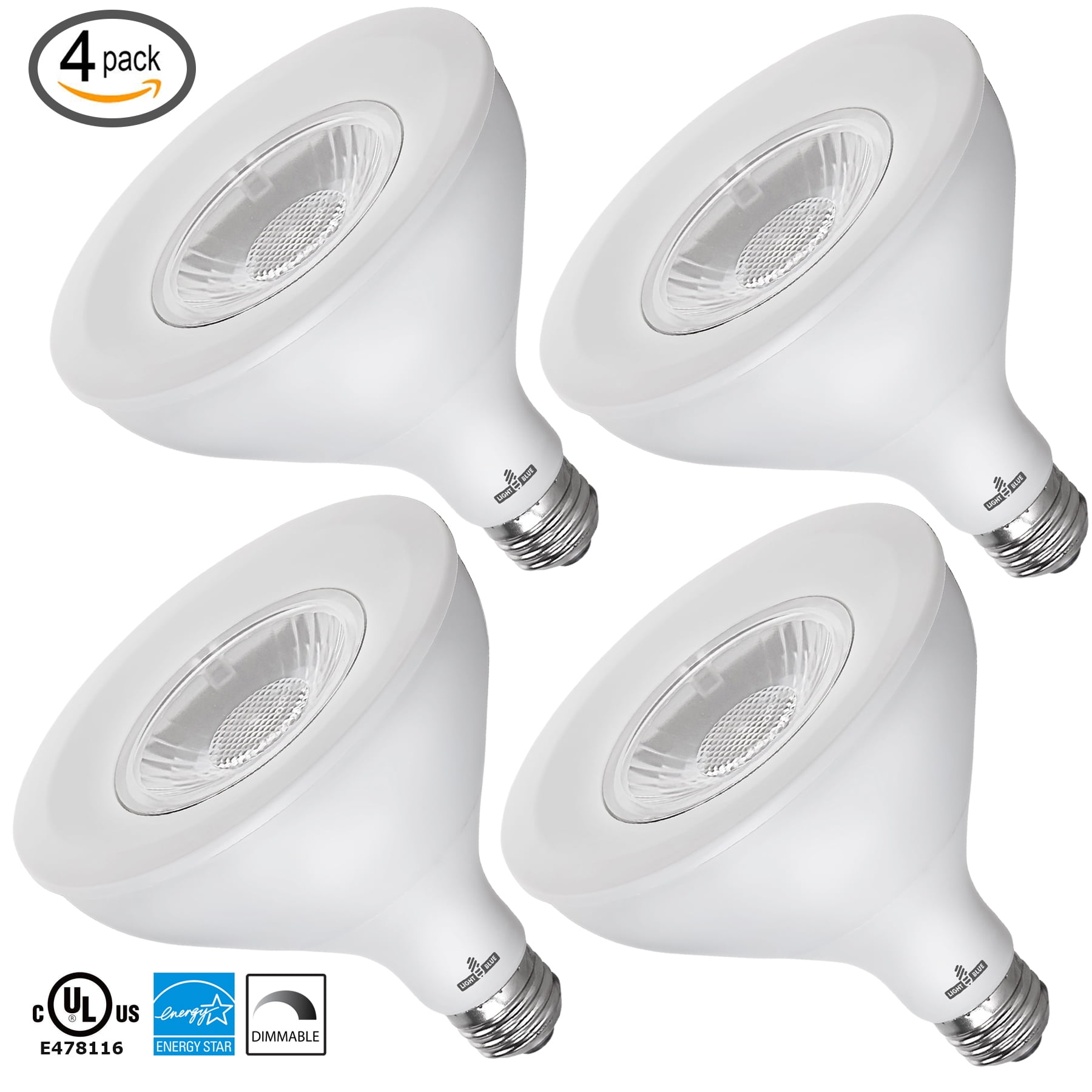Light Blue USA PAR38 LED 15W Flood Light Bulb, (100W Equivalent) 4000K ...