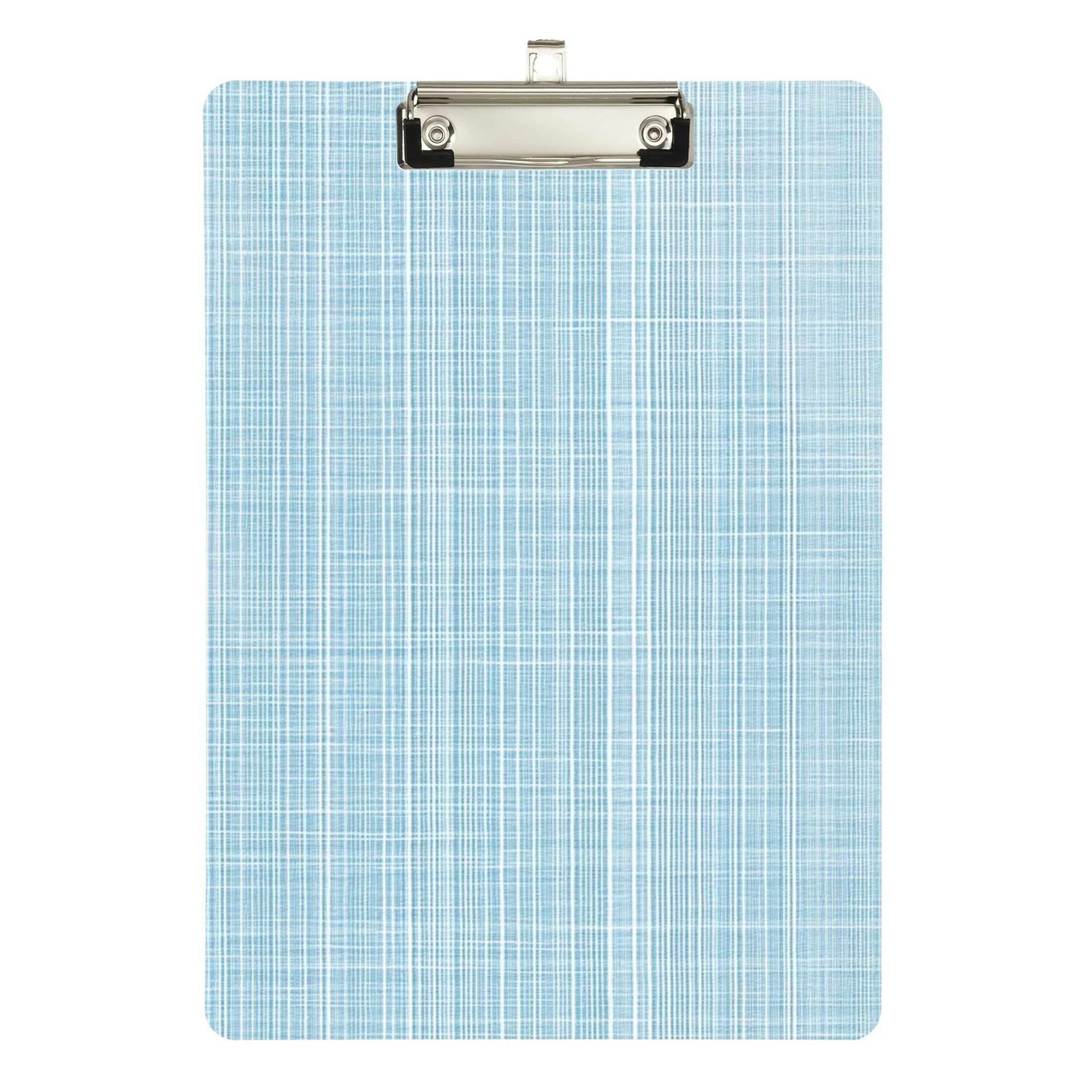 Light Blue Vertical White Lines Fabric Texture Acrylic Clipboard ...