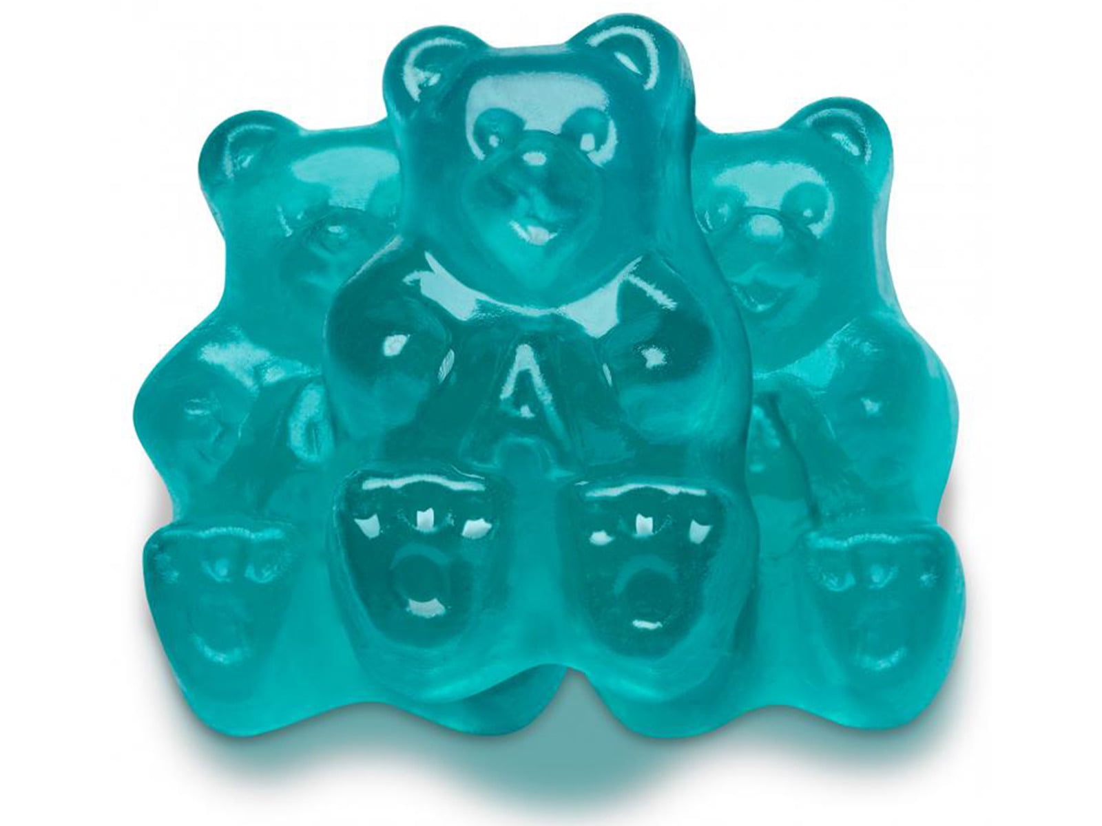Light Blue Watermelon Gummy Bears, 5 Pound Package, 650 Pieces, Blue ...