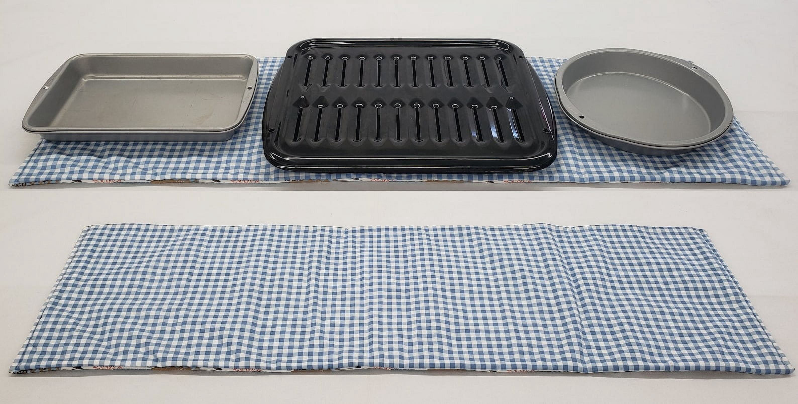 Light Blue & White Checked Hot Pads or Hot Pad Runner by Penny's ...