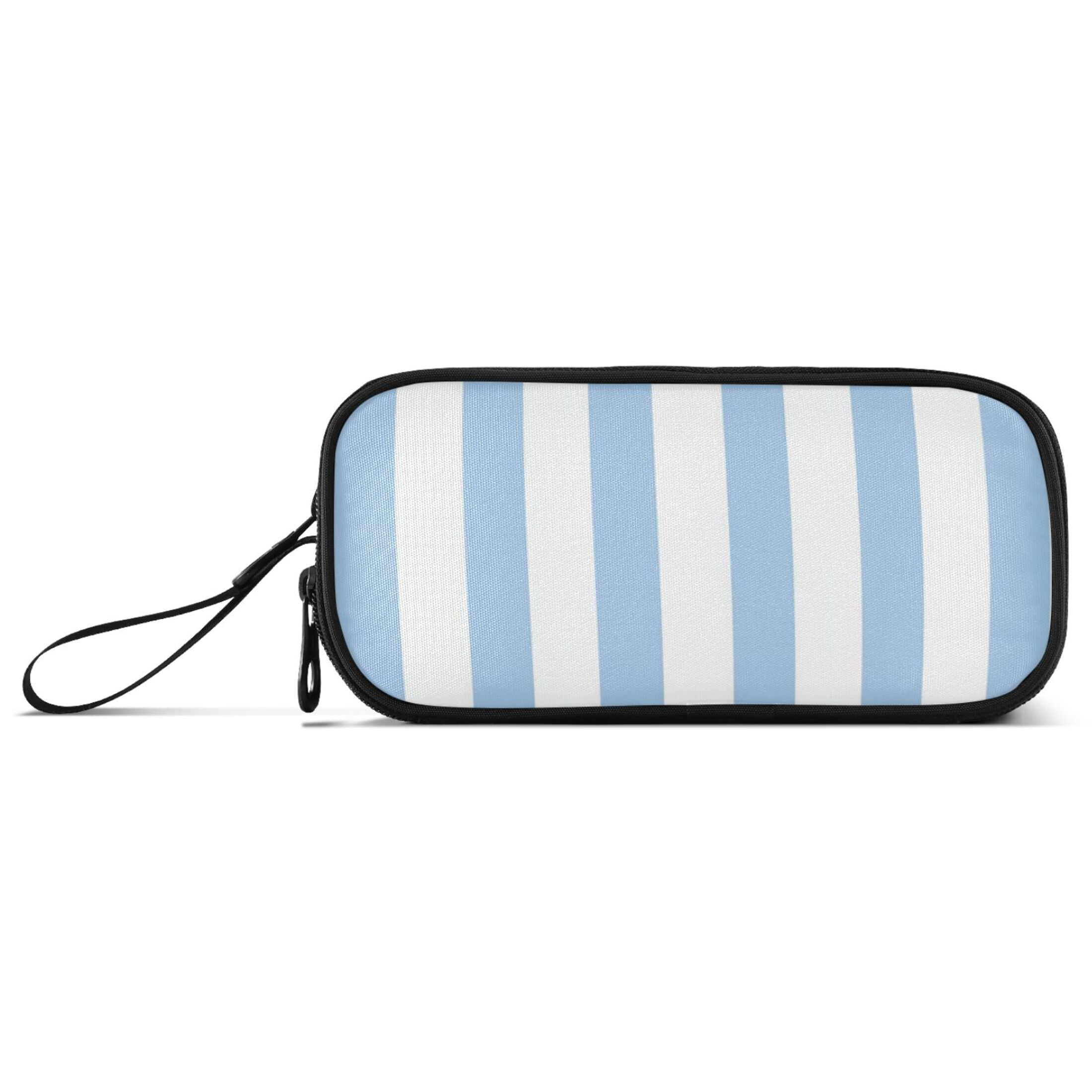 Light Blue-white Stripes Pencil Case Stationary Holder Pen Bag Pencil ...