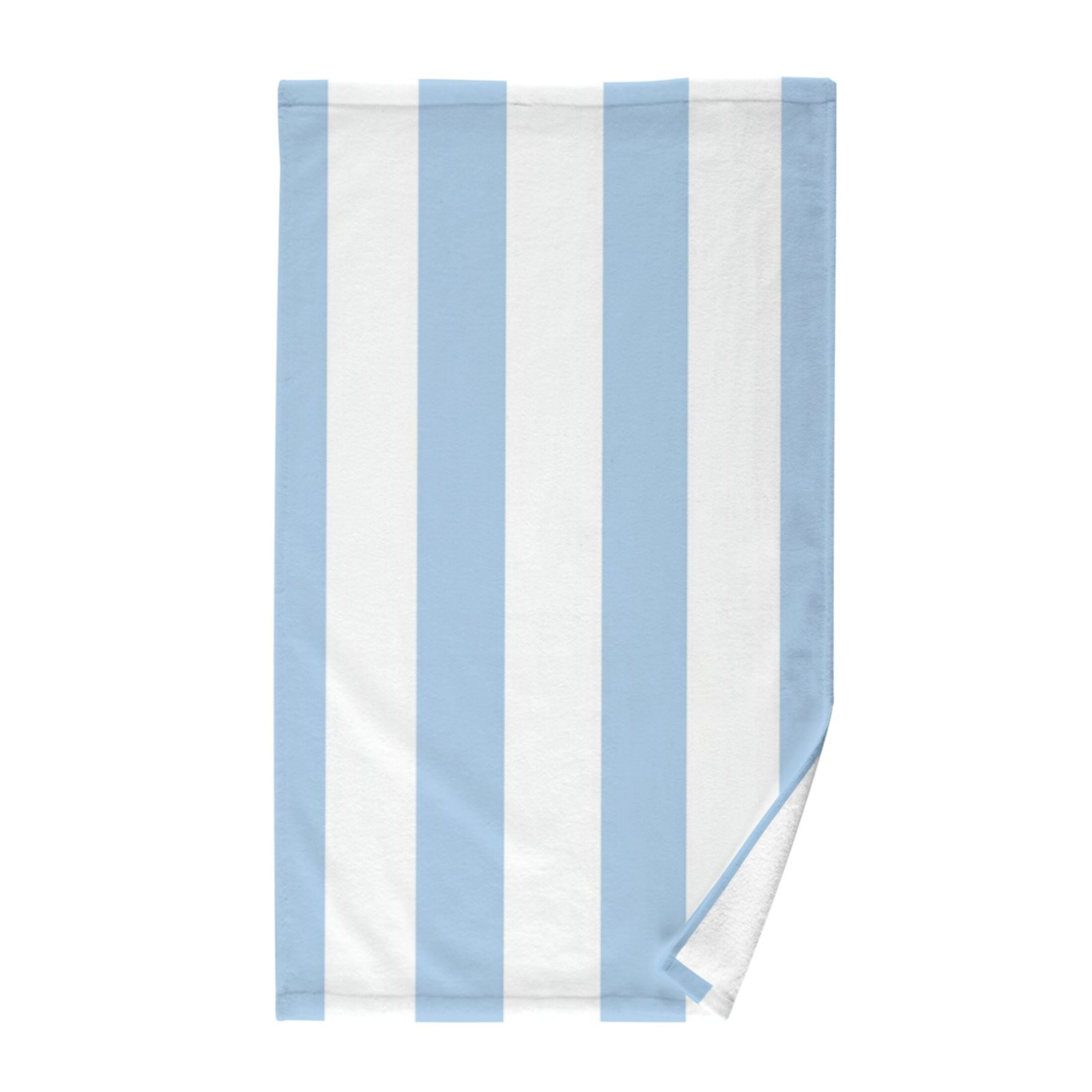 Light Blue-white Stripes Pure Cotton Bath Towel Hand Towel 1 Piece for ...