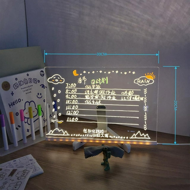 Light Board, Led Note Board, Luminous Acrylic Message Board, Led ...