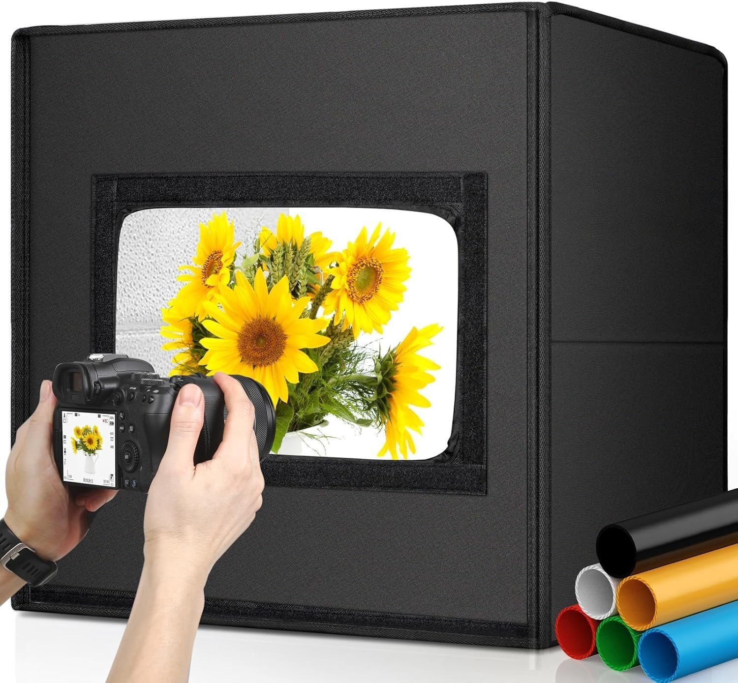 Light Box Photography, Portable Photo Studio Light Box, 16" x 16 ...