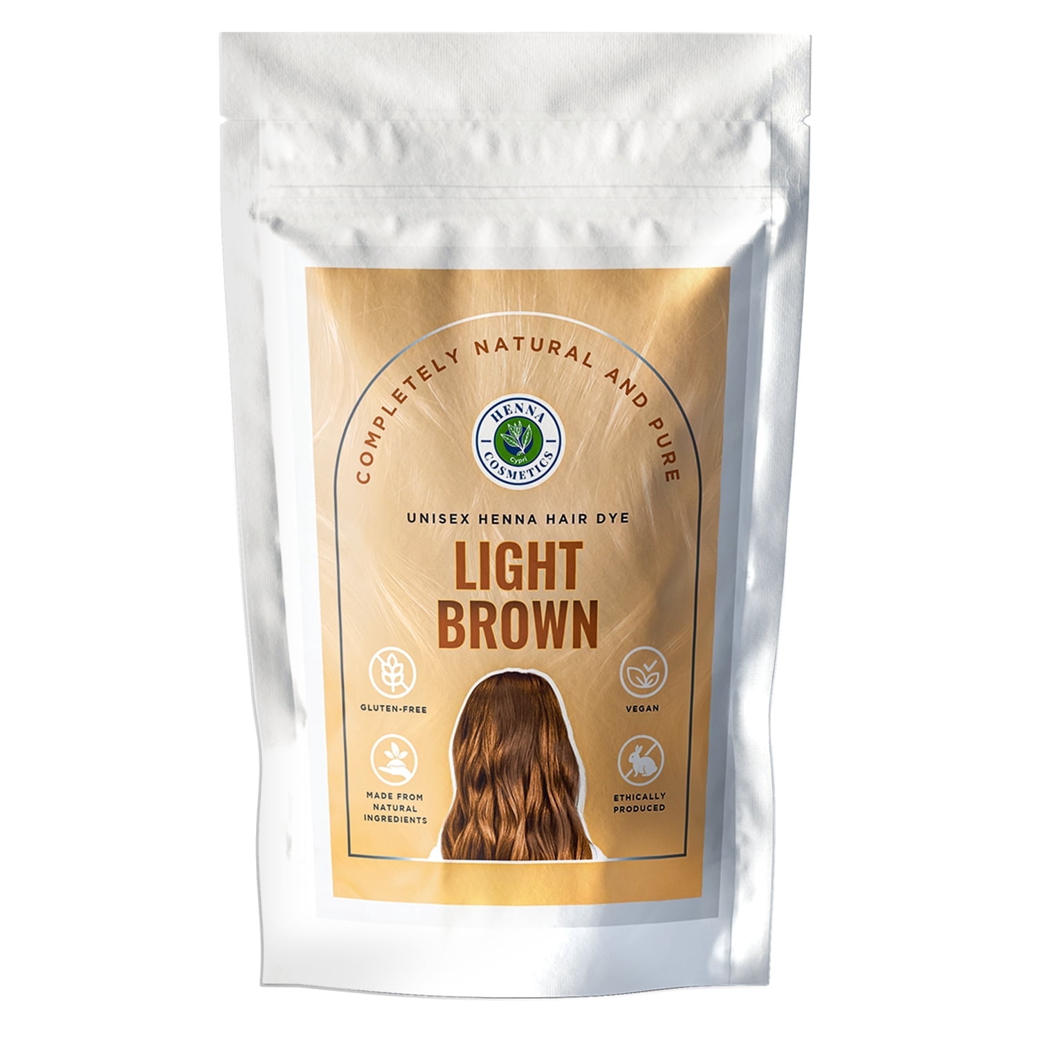 Light Brown | 100% Natural Hair Dye Kit | Vibrant Colors with Pure ...