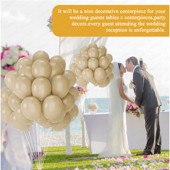 Light Brown Balloons 50 pcs 12 Inch Matte Tan Boho Neutral Beige Cream ...