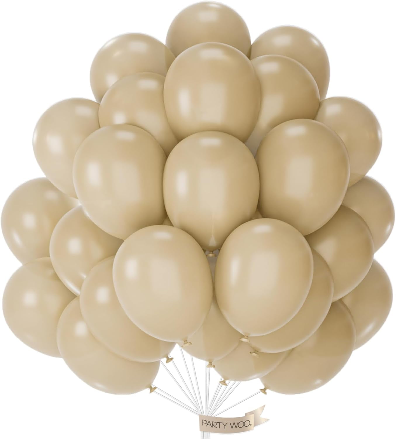 Light Brown Balloons 50 pcs 12 Inch Matte Tan Neutral Beige Cream Latex ...