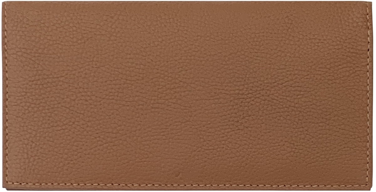 Light Brown Basic Leather Checkbook Cover - Walmart Business Supplies