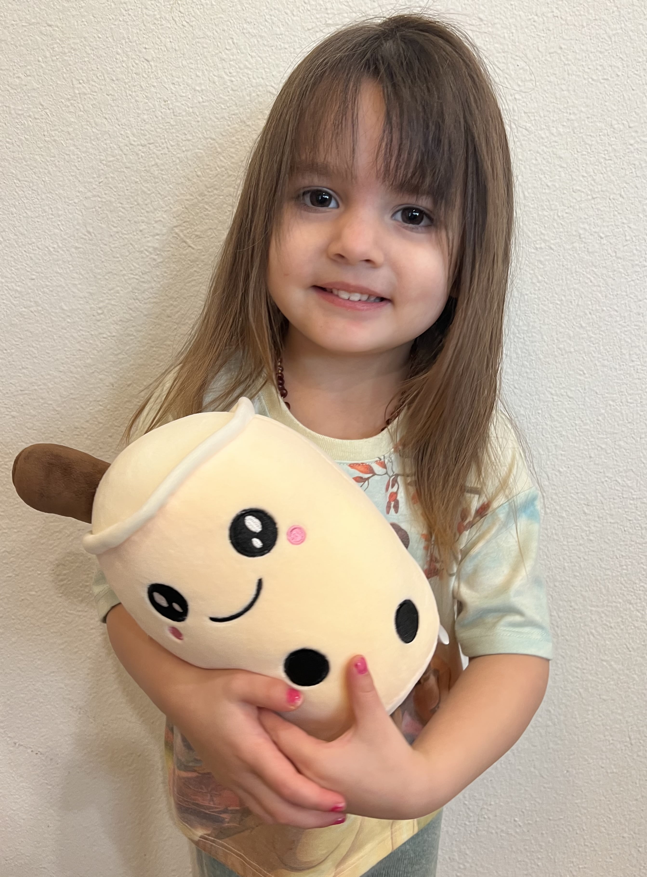 Boba Plush Light Brown Doll Happy // 9.5 Inches // Super Soft, Squishy ...