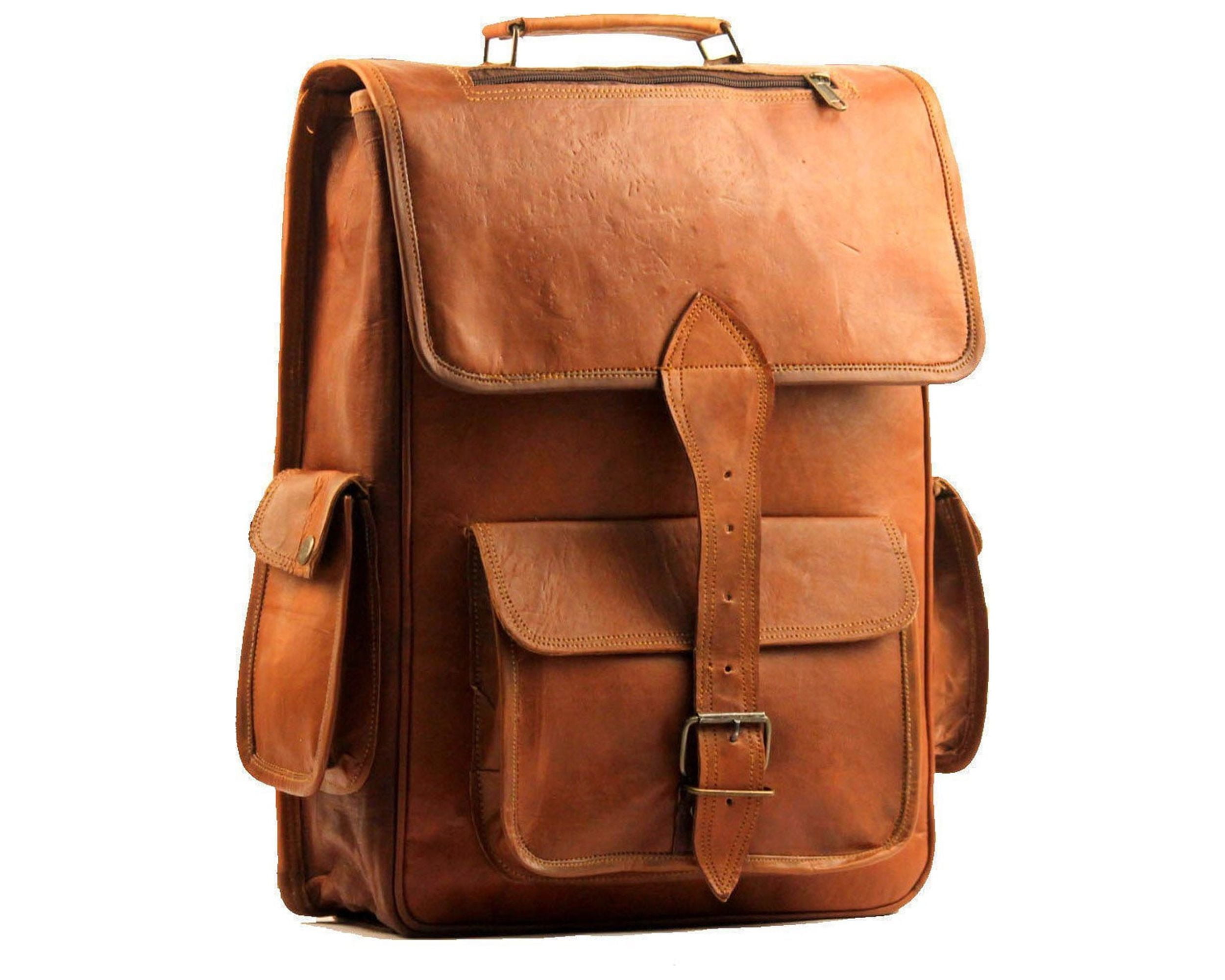 Light Brown Leather Backpack. - Walmart.com