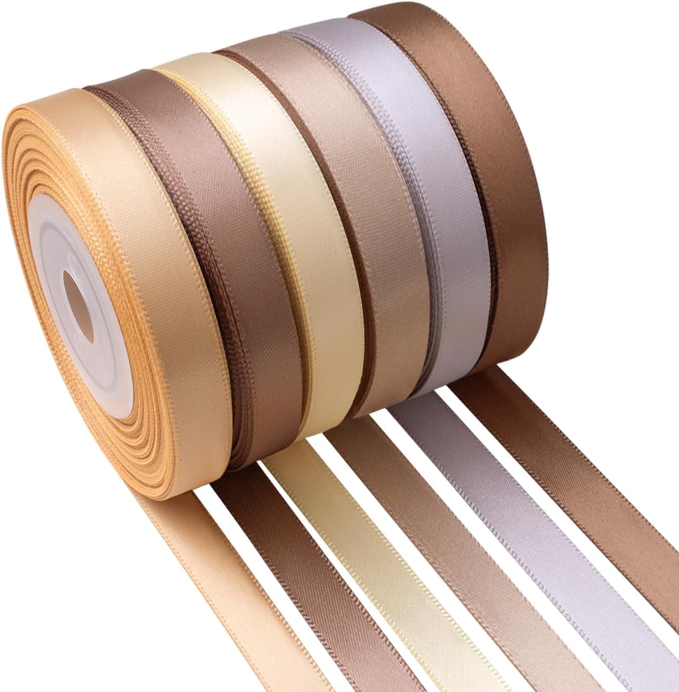 Light Brown Ribbon 3/8 Inch Wide Neutral Ribbon Tan Champagne Gold ...