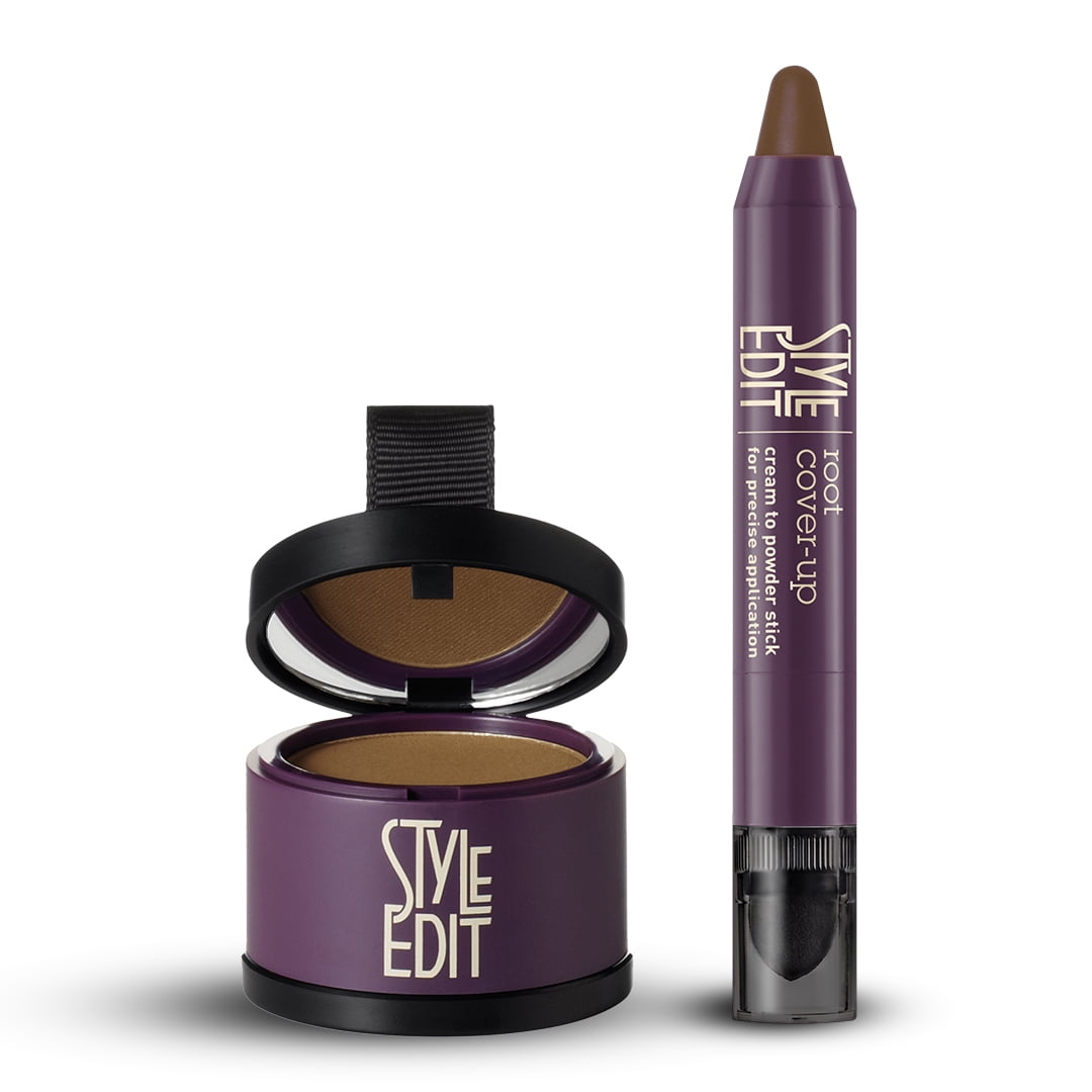 Style Edit Root Touchup Powder + Root Cover-Up Stick Light Brown 0.24 ...