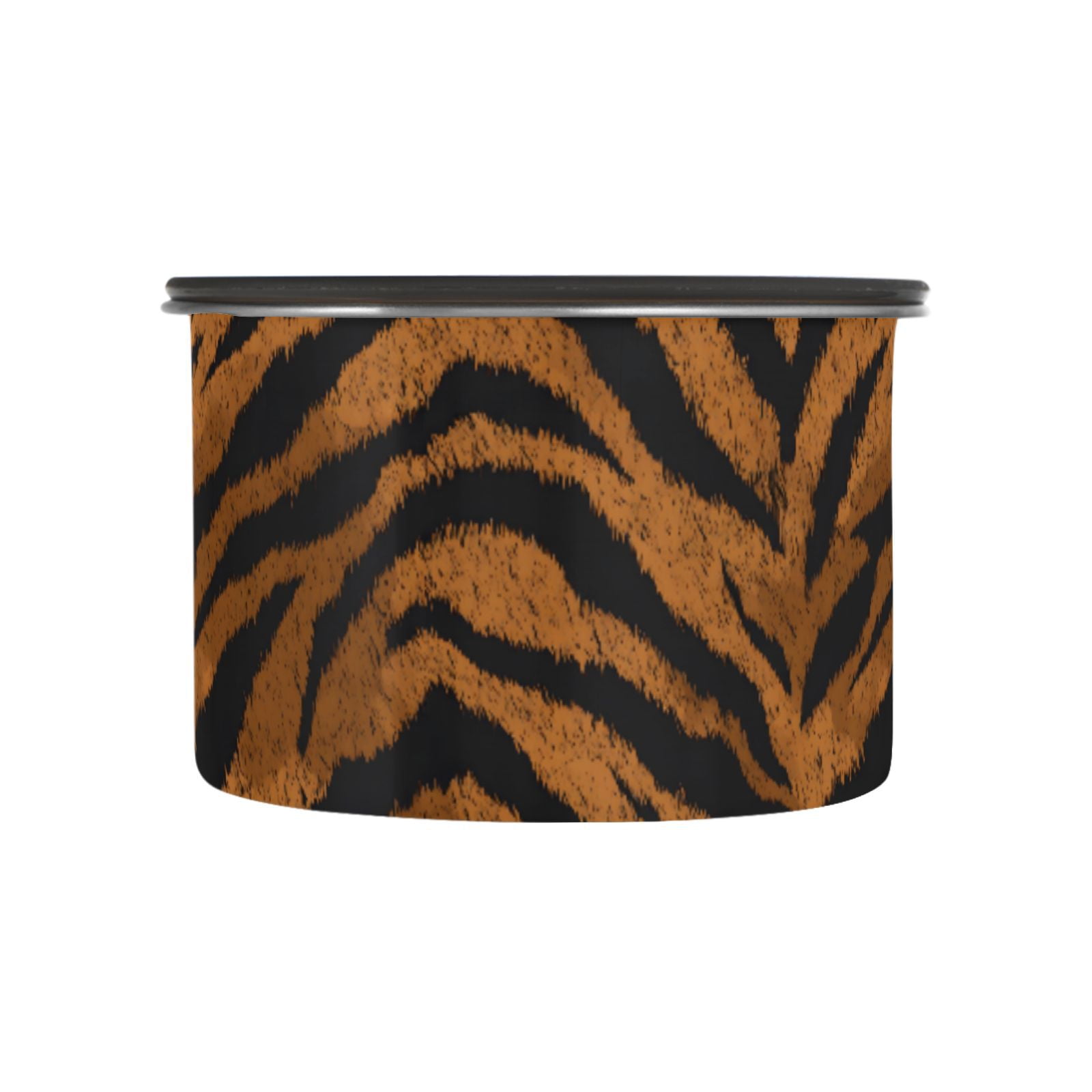 Light Brown Tiger Prints Airtight Coffee Bean Canister 17oz Food ...