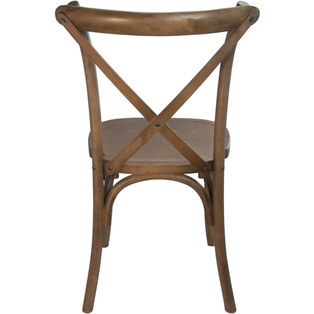 35" Advantage Light Brown X-Back Wooden Dining Chair - Walmart.com