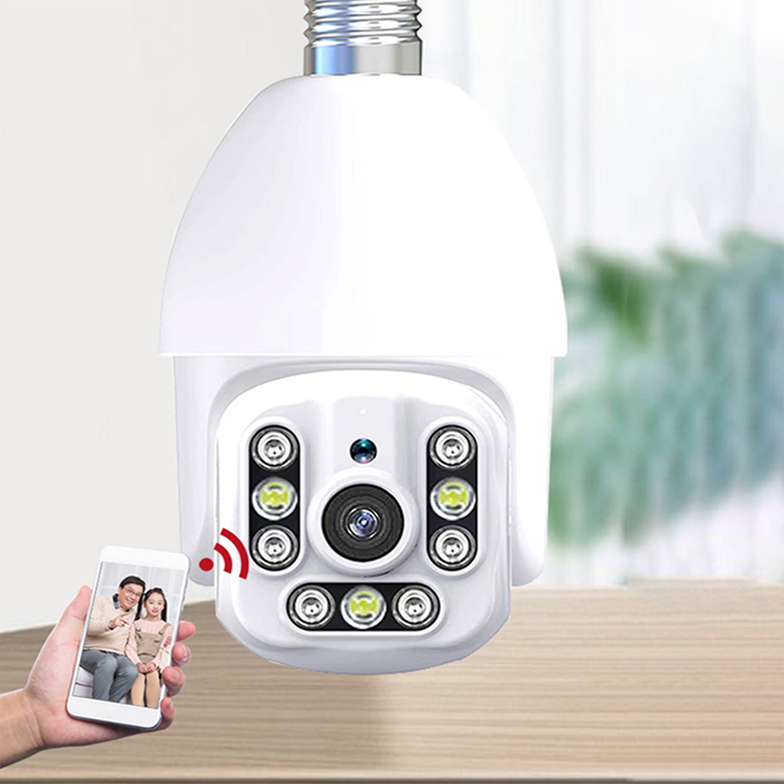 Light Bulb 1280*720P Security Wireless Camera│100W 4G/Wifi Smart for ...