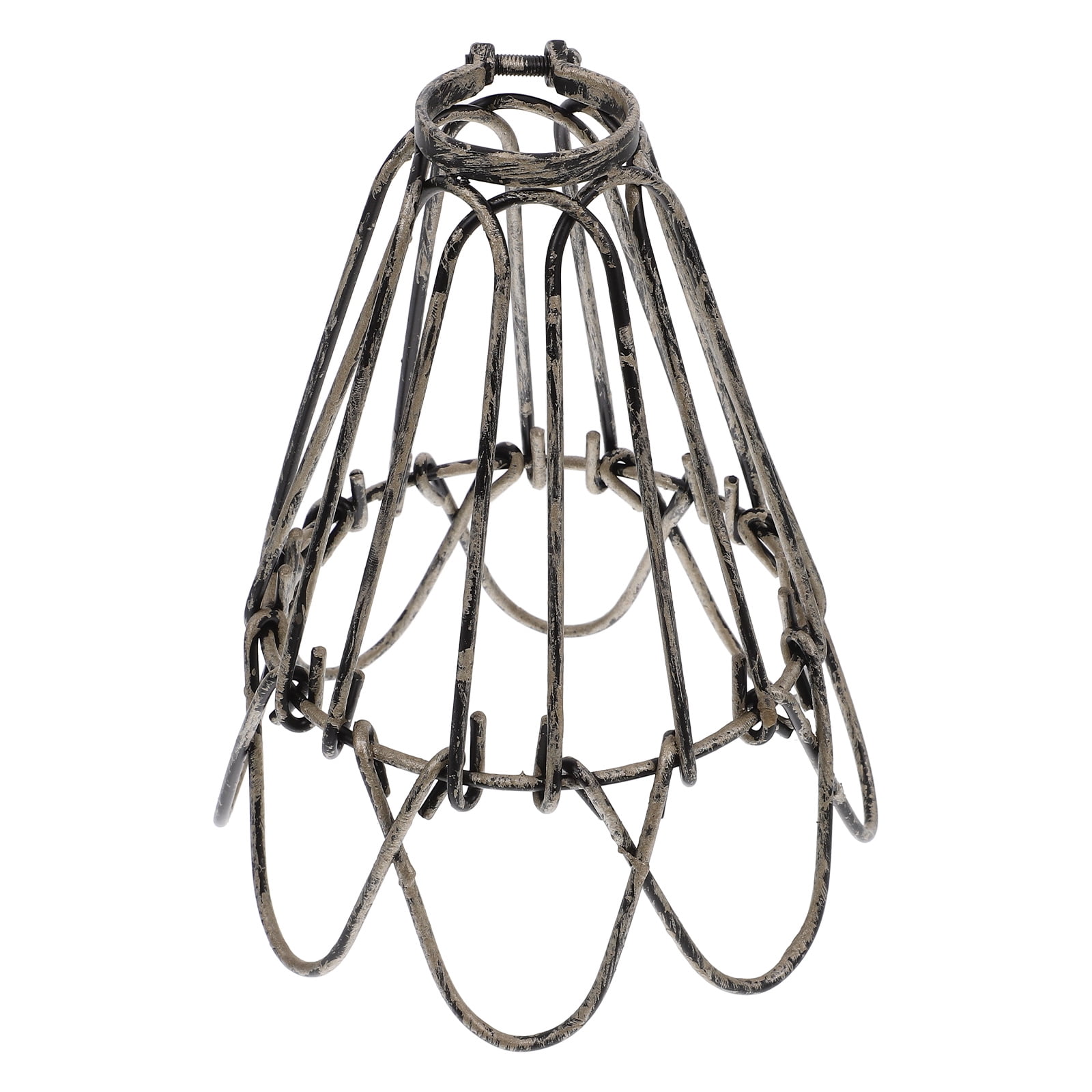 Light Bulb Cage Guard Lampshade Wire Retro Decoration Silver - Walmart.com