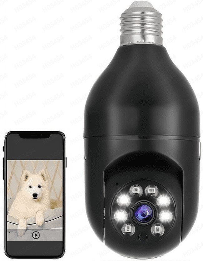 Light Bulb Camera Security Camera 2packs 1080P Wireless WiFi Outdoor ...