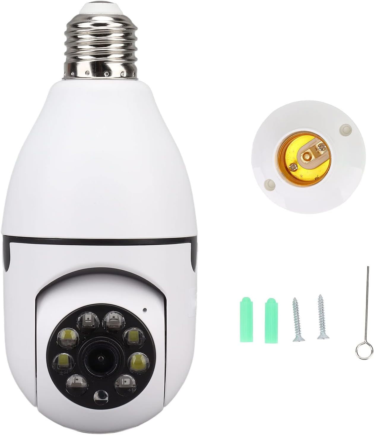 Light Bulb Camera, Smart for Home Surveillance Screw into The E27 ...