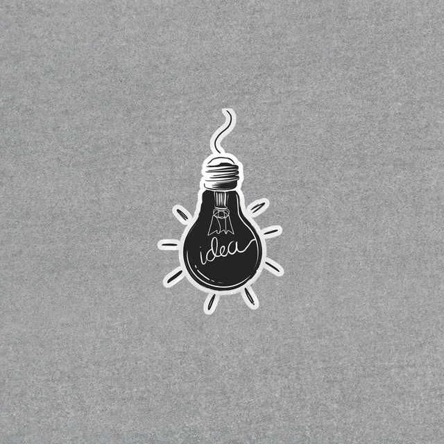 Light Bulb Idea Sticker - Creative Inspiration Decal For ...