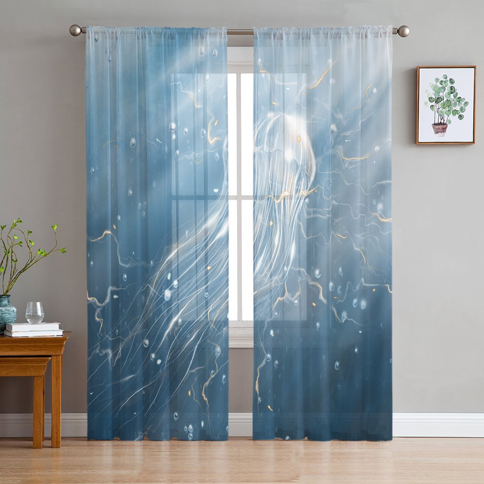 Light Bulb Jelly Dream Tulle Curtains For Living Room Bedroom Voile ...