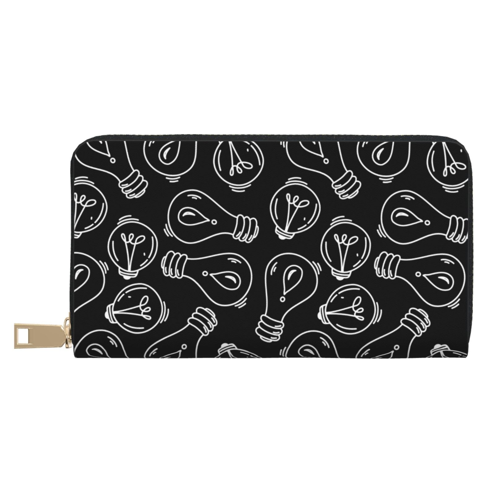 Light Bulb Minimalist Wallet Women, Leather Bifold Multi Card Wallet ...