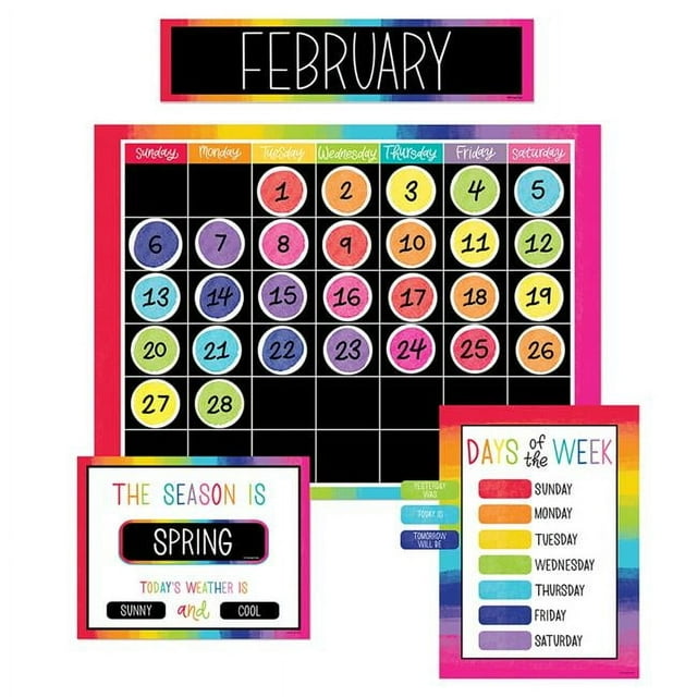 Schoolgirl Style Light Bulb Moments Calendar Bulletin Board Set ...