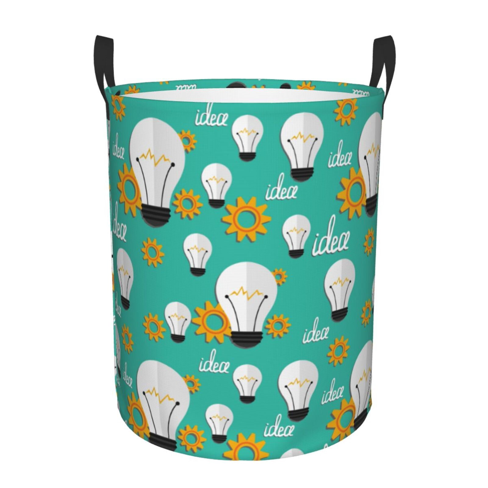 Light Bulb Pattern gear Laundry Basket, Laundry Hamper Waterproof ...