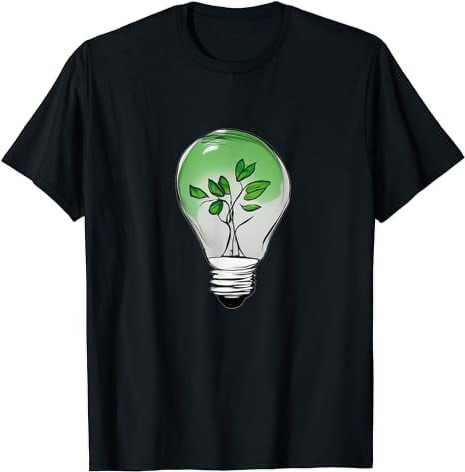 Light Bulb Plant Renewable Energy T-Shirt - Walmart.com