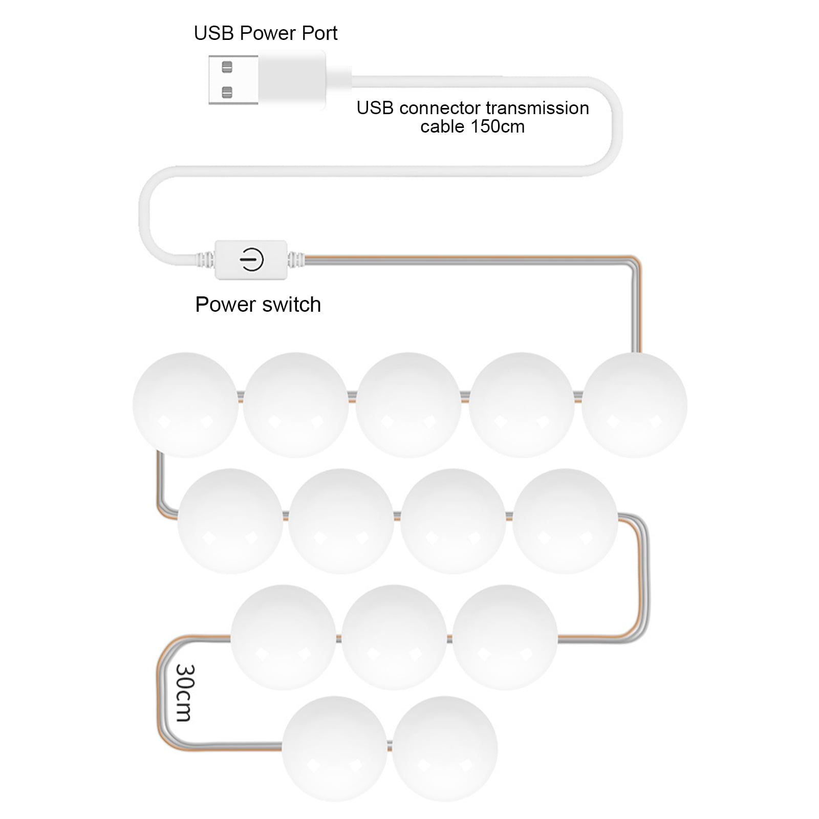 Light Bulb,Refill Usb Makeup Mirror Led Mirror Refill Mirror Usb Makeup ...