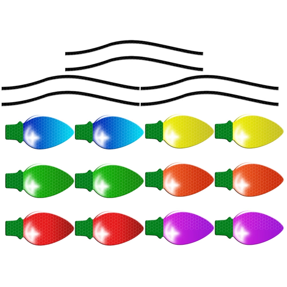 Light Bulb Reflective Stickers Car Magnets and Decals Christmas Lights ...