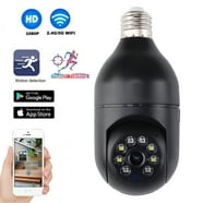 360° 1080P IP E27 Light Bulb Camera Wi-Fi IR Night Smart Home Wireless ...
