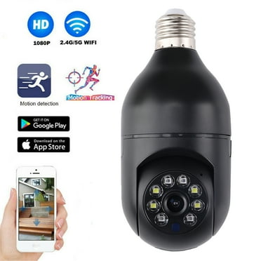360° 1080P IP E27 Light Bulb Camera Wi-Fi IR Night Smart Home Wireless ...