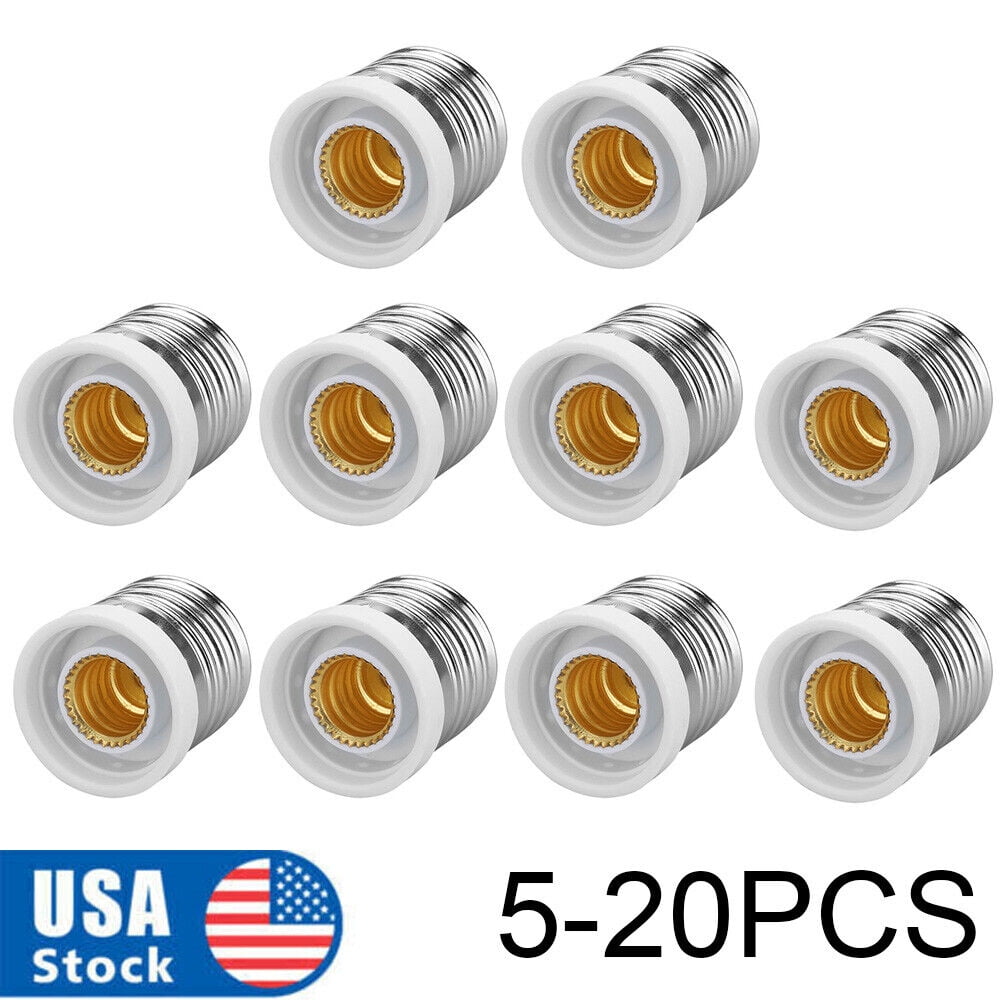 Light Bulb Socket Adapter Medium Base E26 to E12 Candelabra Screw ...
