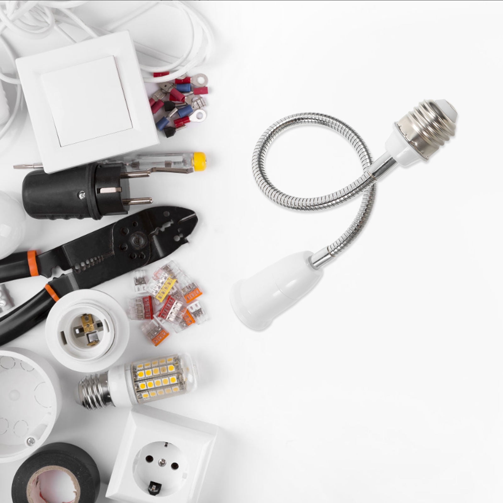 MLINS Flexible Light Socket Extender with E27 Adapter for Lamps and ...