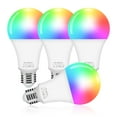 Light Bulbs E27 Smart LED Lamp, 10W WiFi Colour Changing LED RGB Bulb ...