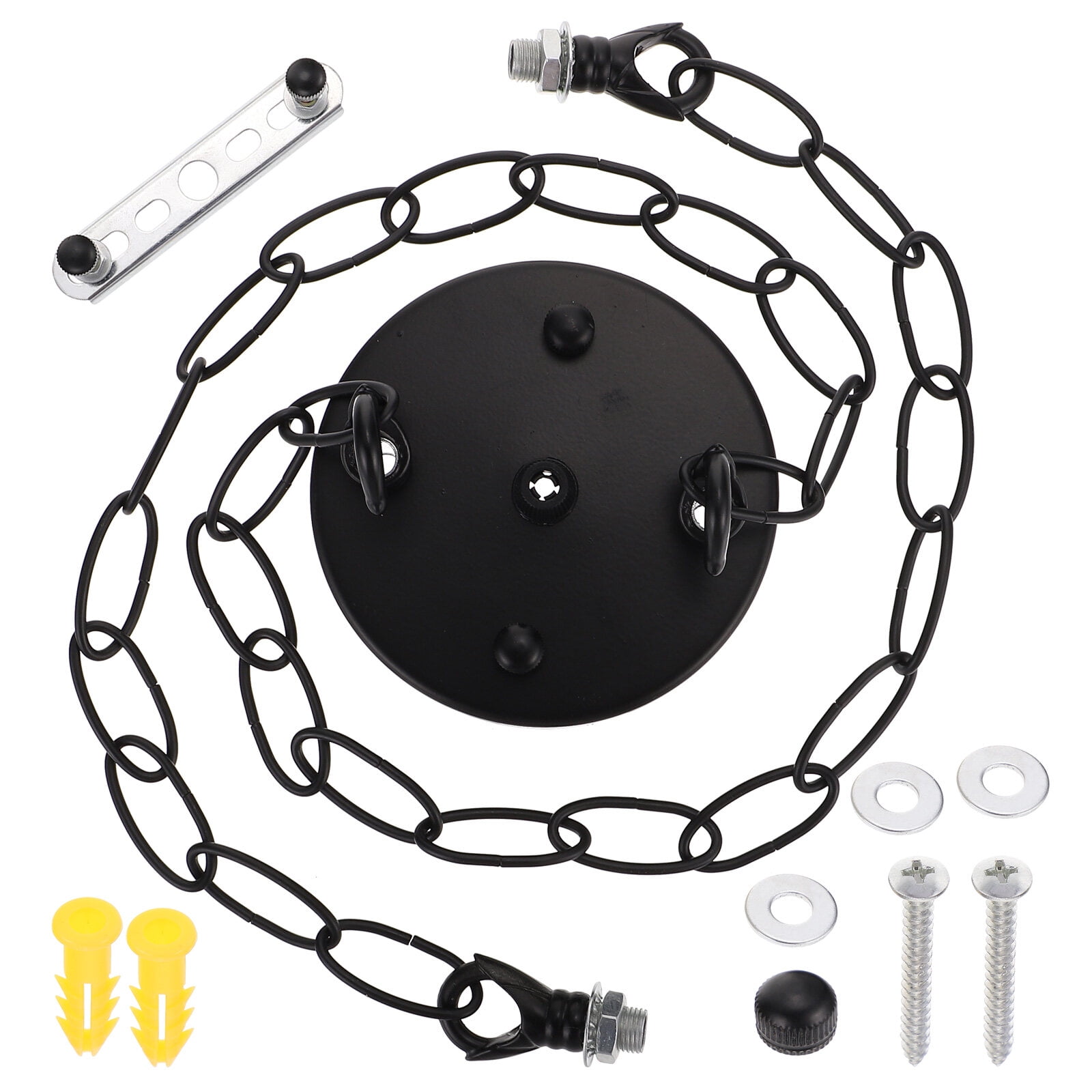 Light Canopy Ceiling Cover Plate Chandelier Fixture Chain Kit Two Black ...