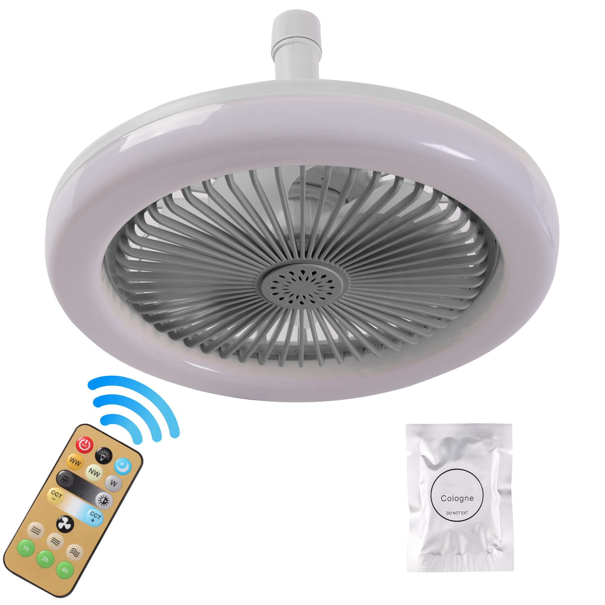 Light Ceiling Fans Ceiling Fan with Aromatherapy Tablets, 3 Colors Fan ...