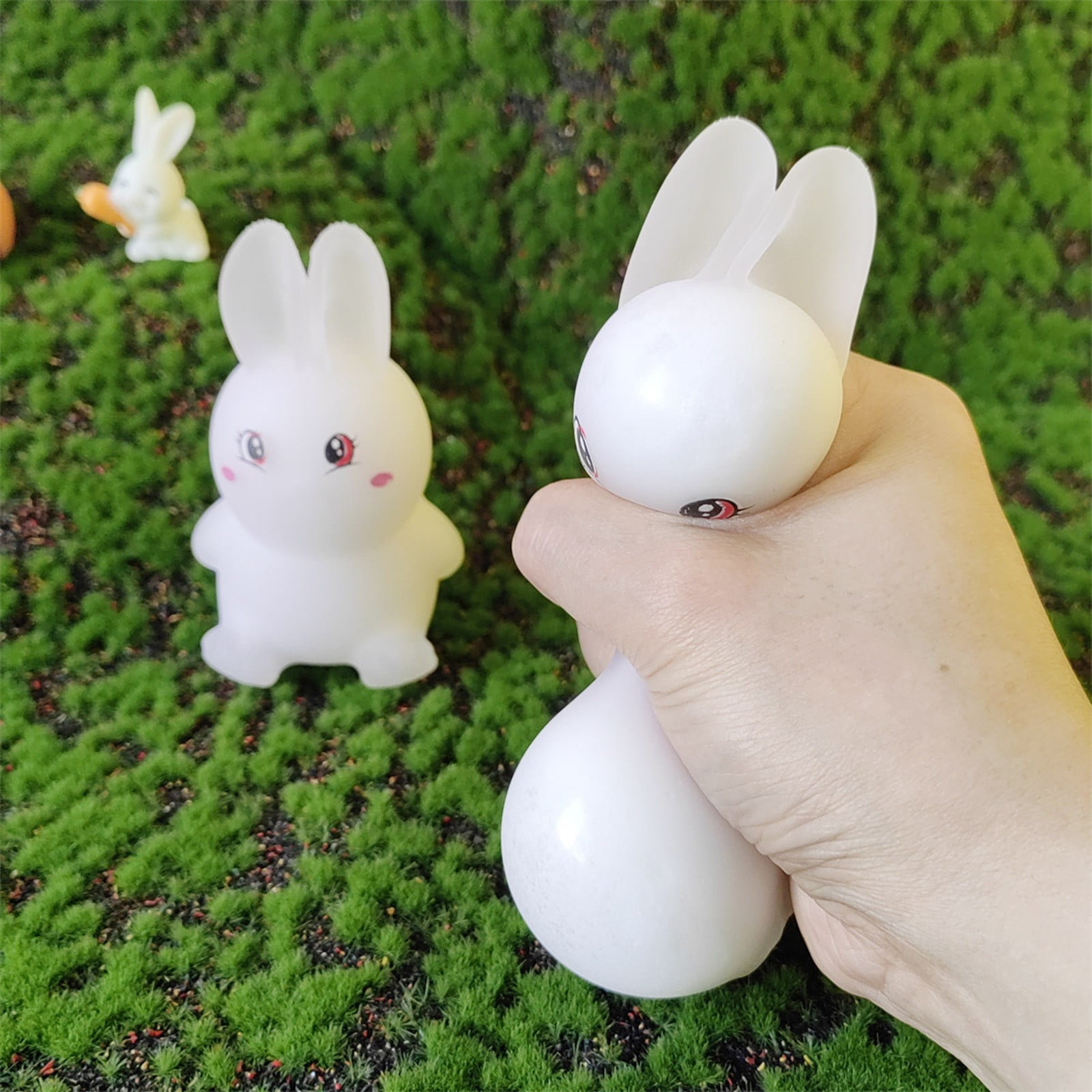 Light Change Rabbit Knead Decompresses Long Ear Rabbit Cute Novelty ...