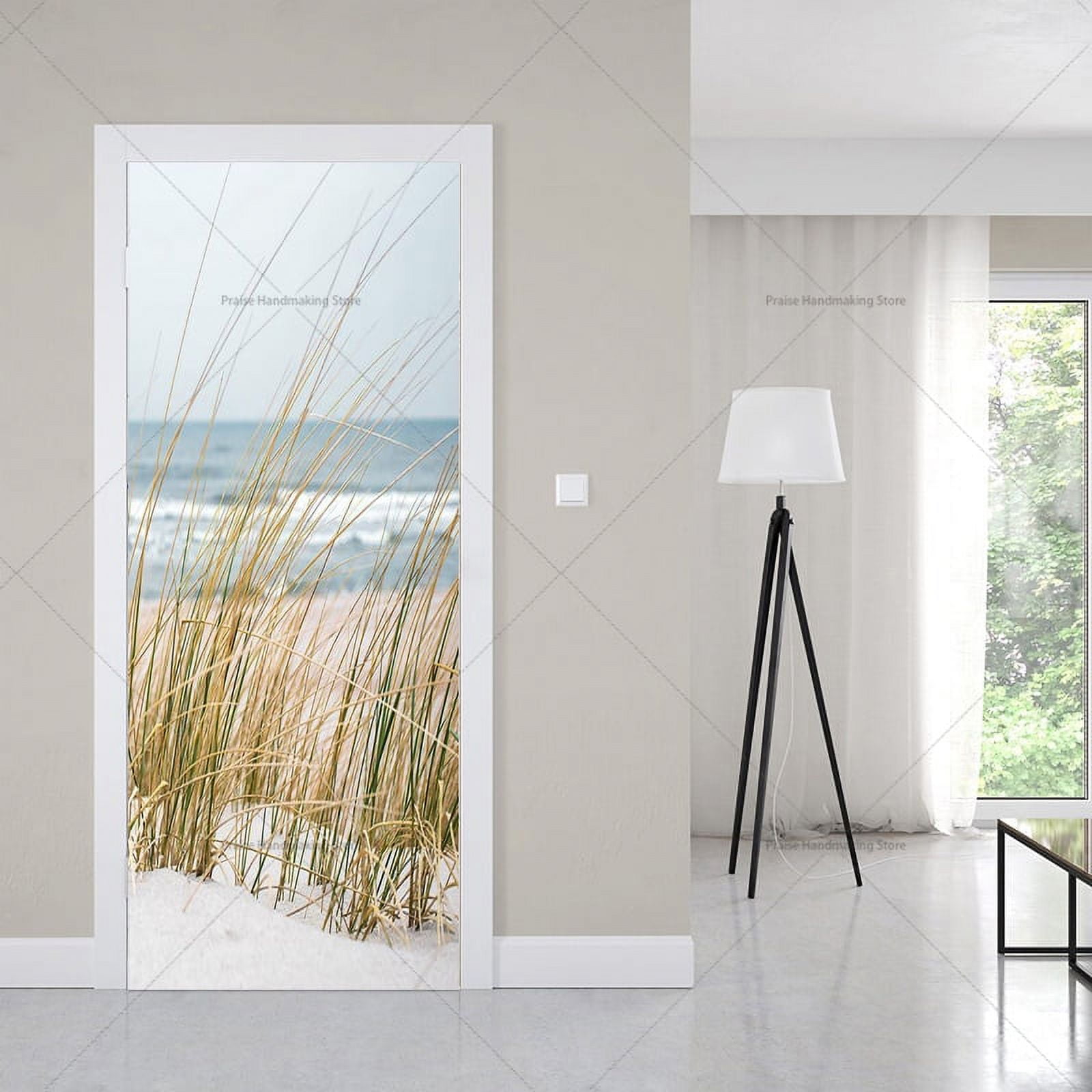 Light Color Landscape Door Stickers PVC Vinyl Waterproof Self-adhesive ...