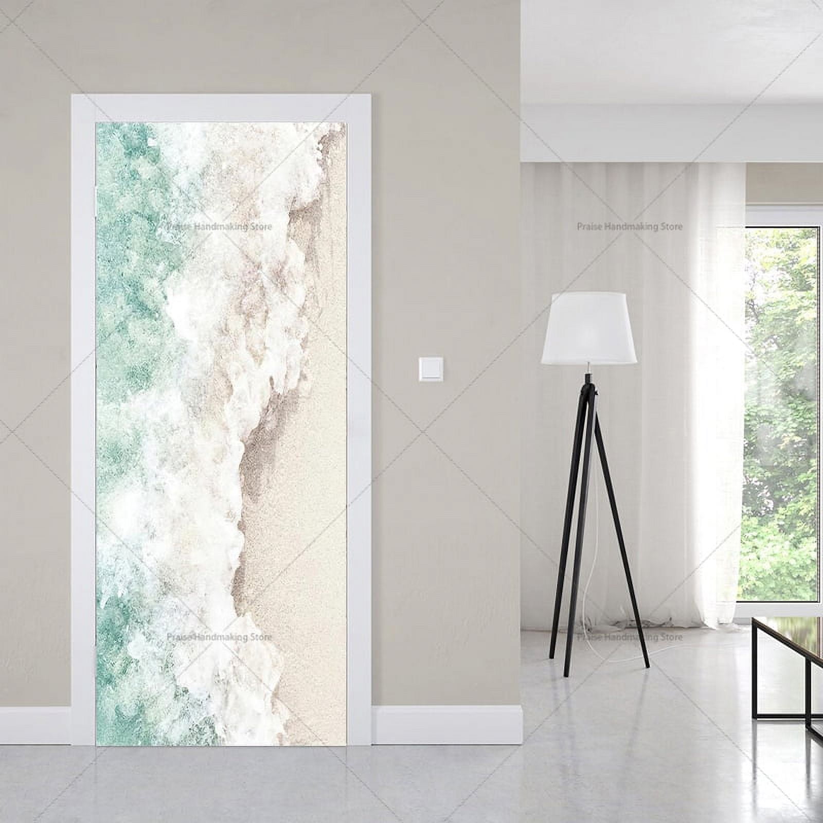 Light Color Landscape Door Stickers PVC Vinyl Waterproof Self-adhesive ...