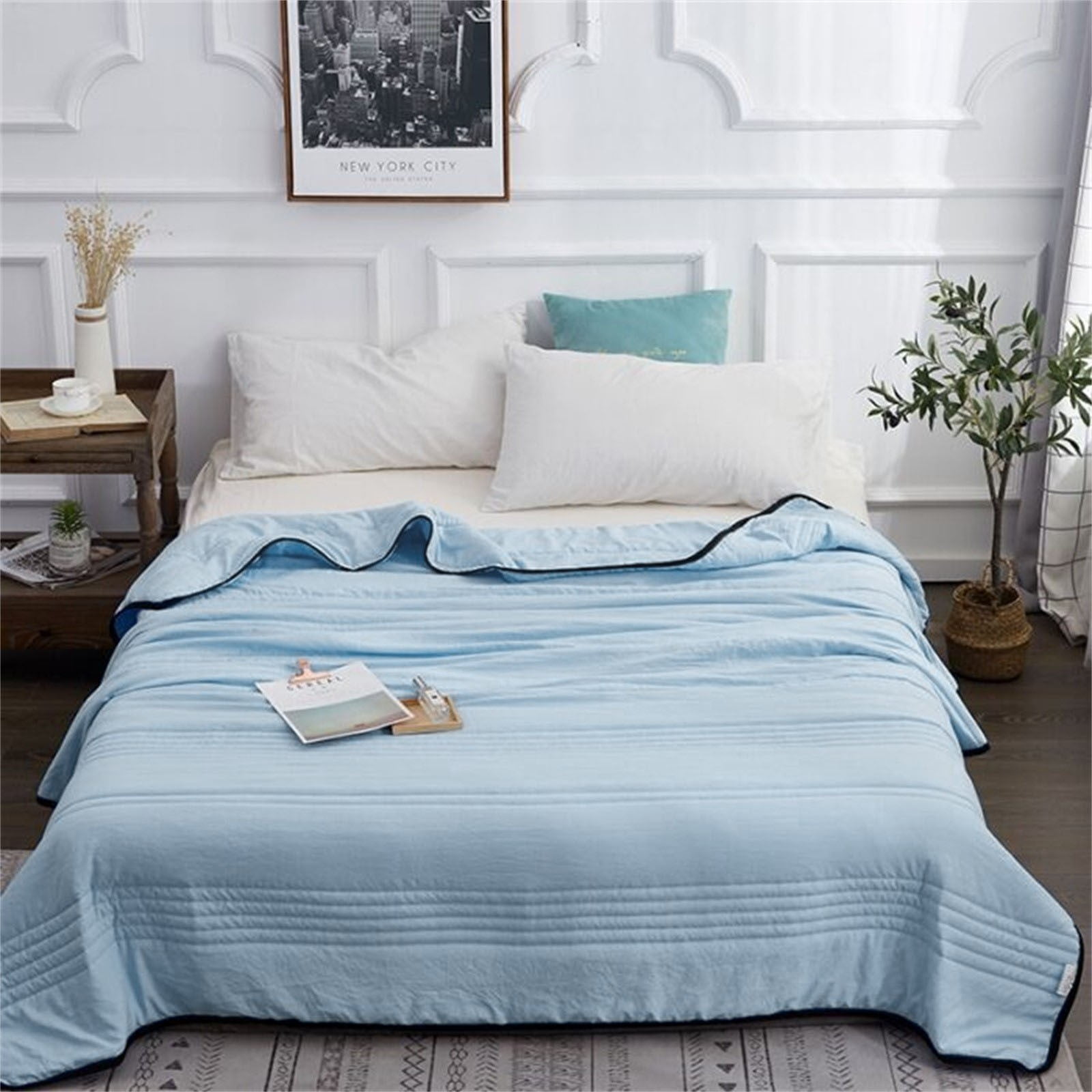 Light Cooling Blanket for Hot Sleepers Breathable Cold Summer Blankets ...