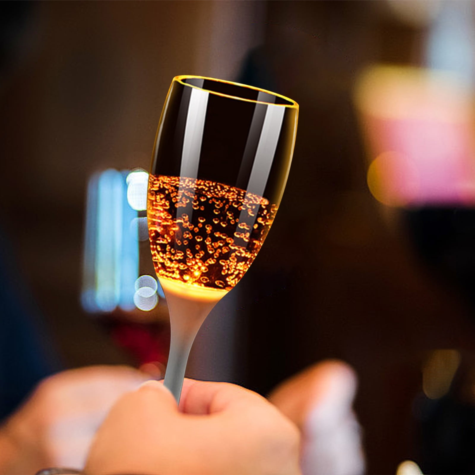 Light Up Cups Plastic 1 PC Champagne Flutes LED Luminous Cups 4 Oz Wine ...