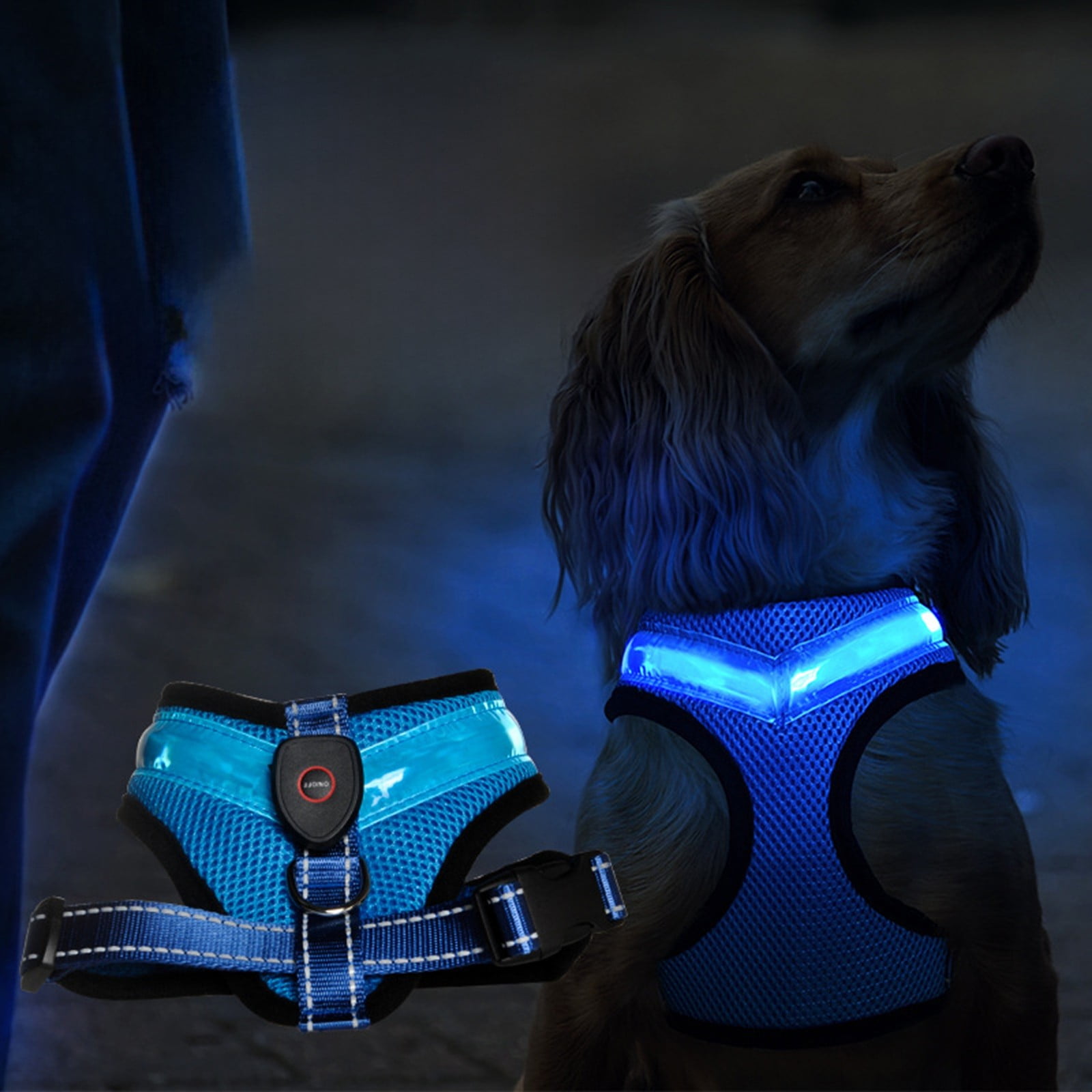 Light Up Dog Harness,Led Dog Harness Rechargeable,Lighted Dog Harness ...