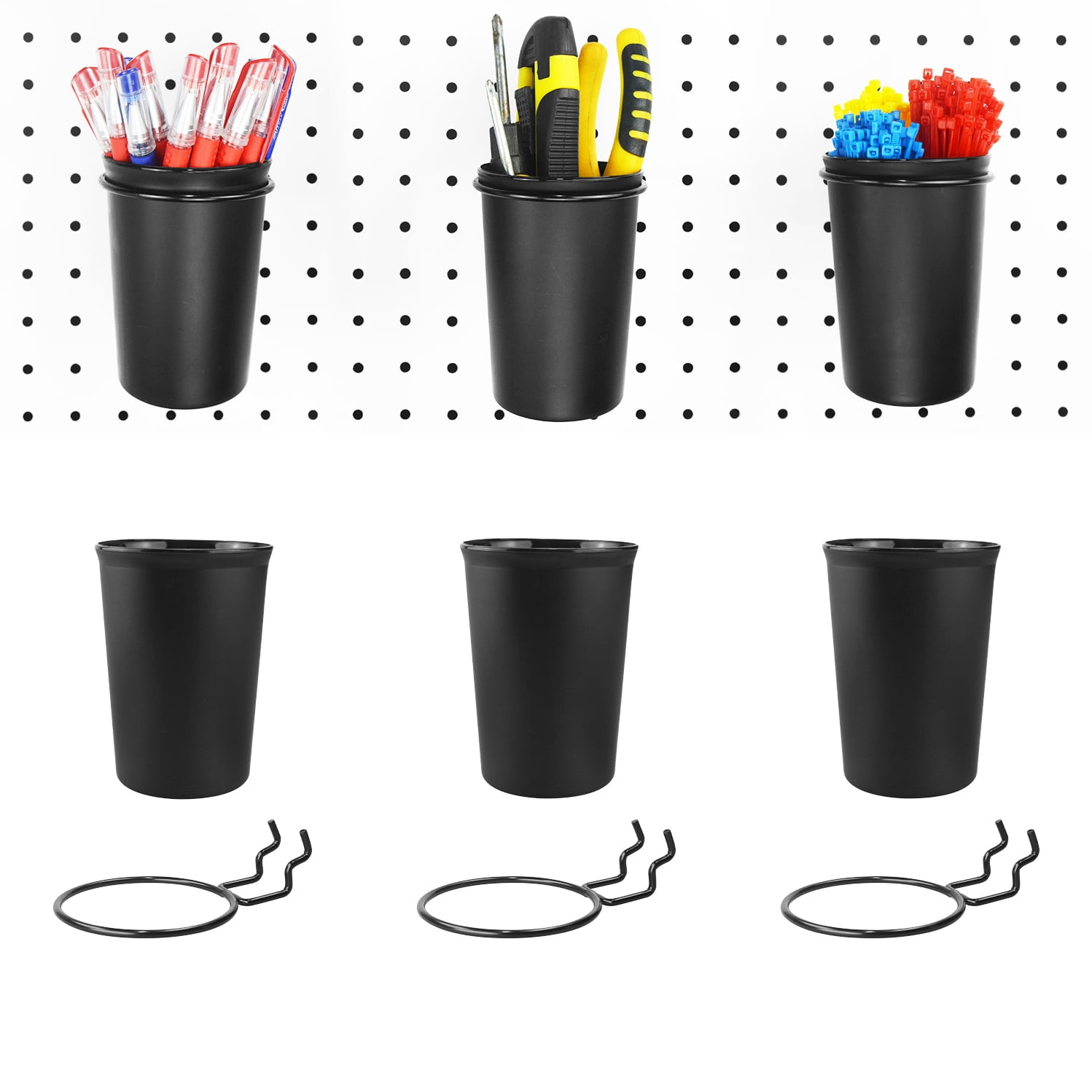 Light Dust 6-Pack Pegboard Cups with Loops | Plastic Pegboard Cup ...