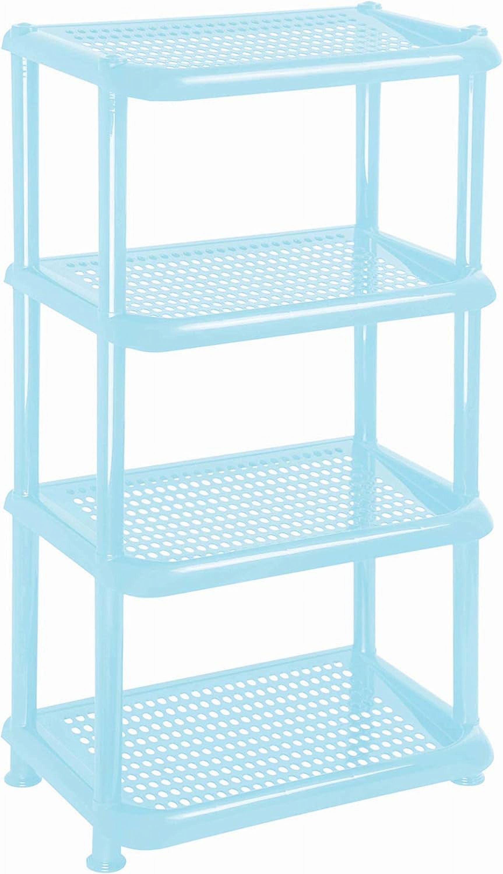 Light Duty Plastic Storage Racks (Rectangular Rack, Powder Blue ...