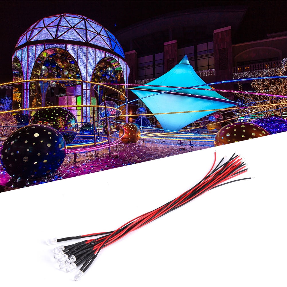 Light Emitting Diodes,12V Prewired Light Emitting Diodes 5mm Ice Blue ...