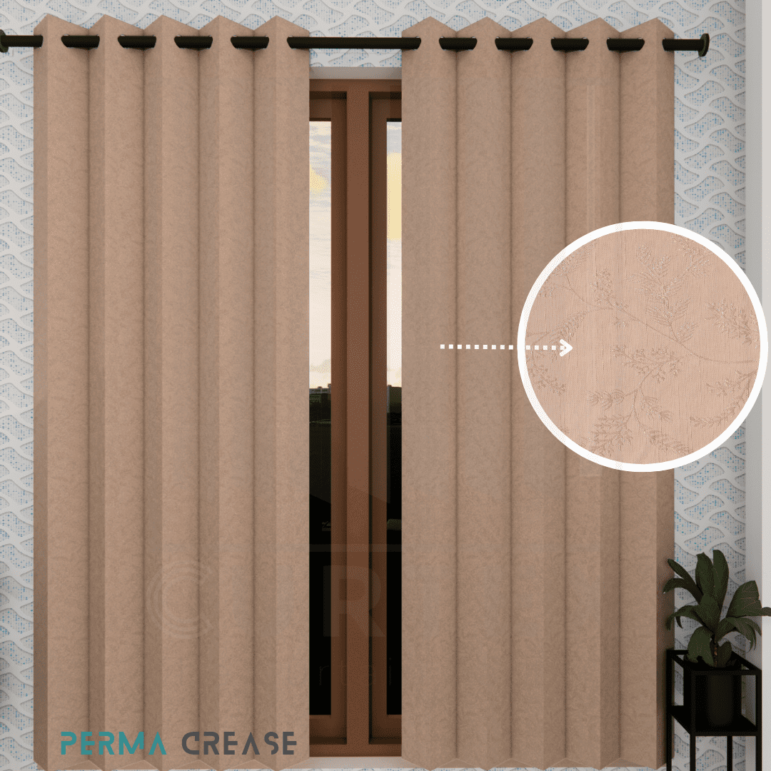 Light Filtering Perma-Crease Home Curtains for Living and Bedroom - Set ...