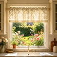 Light Filtering Short Curtains, Small Kitchen Window Curtains over Sink ...